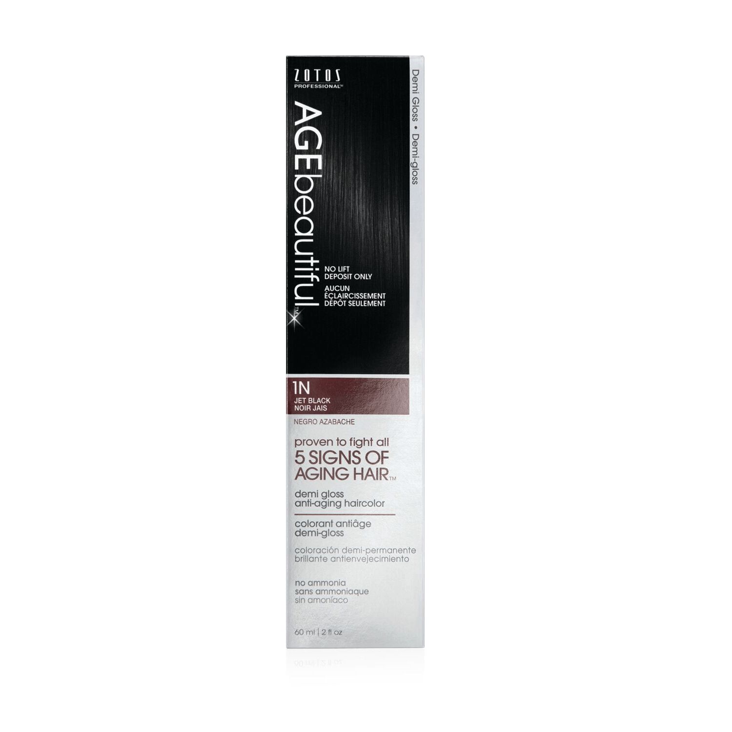 1N Jet Black Permanent Liqui-Creme Hair Color by AGEbeautiful ...