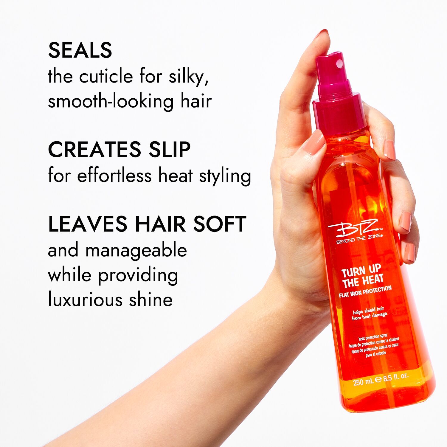 Beyond The Zone Turn Up The Heat Flat Iron Protection Spray | Heat ...