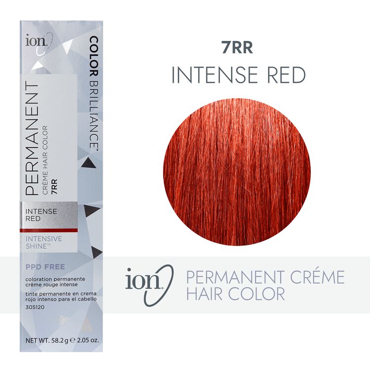 Ion 7RR Intense Red Permanent Creme Hair Color by Color Brilliance ...