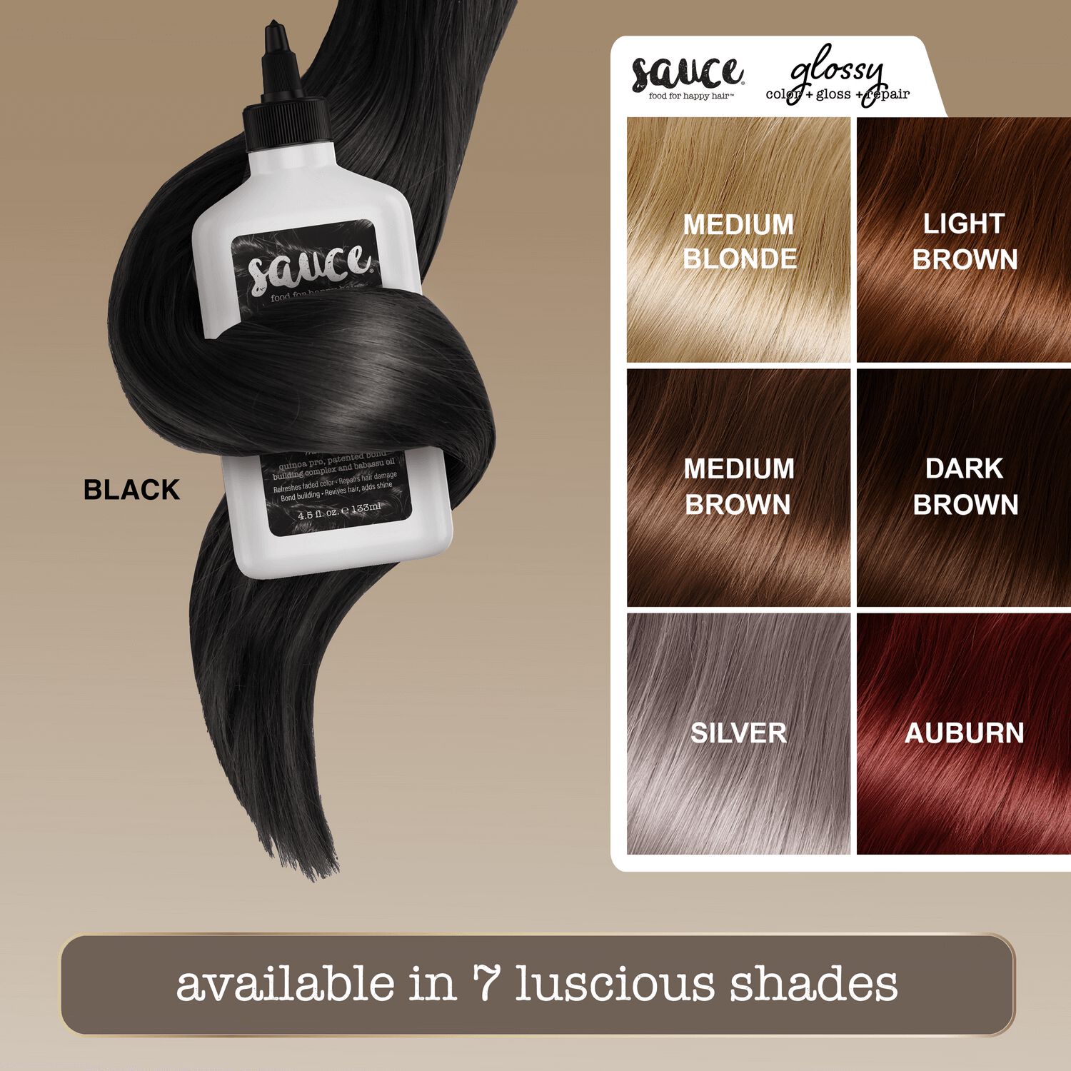 Black Glossy Color & Gloss & Repair Semi Permanent Hair Gloss | Hair ...