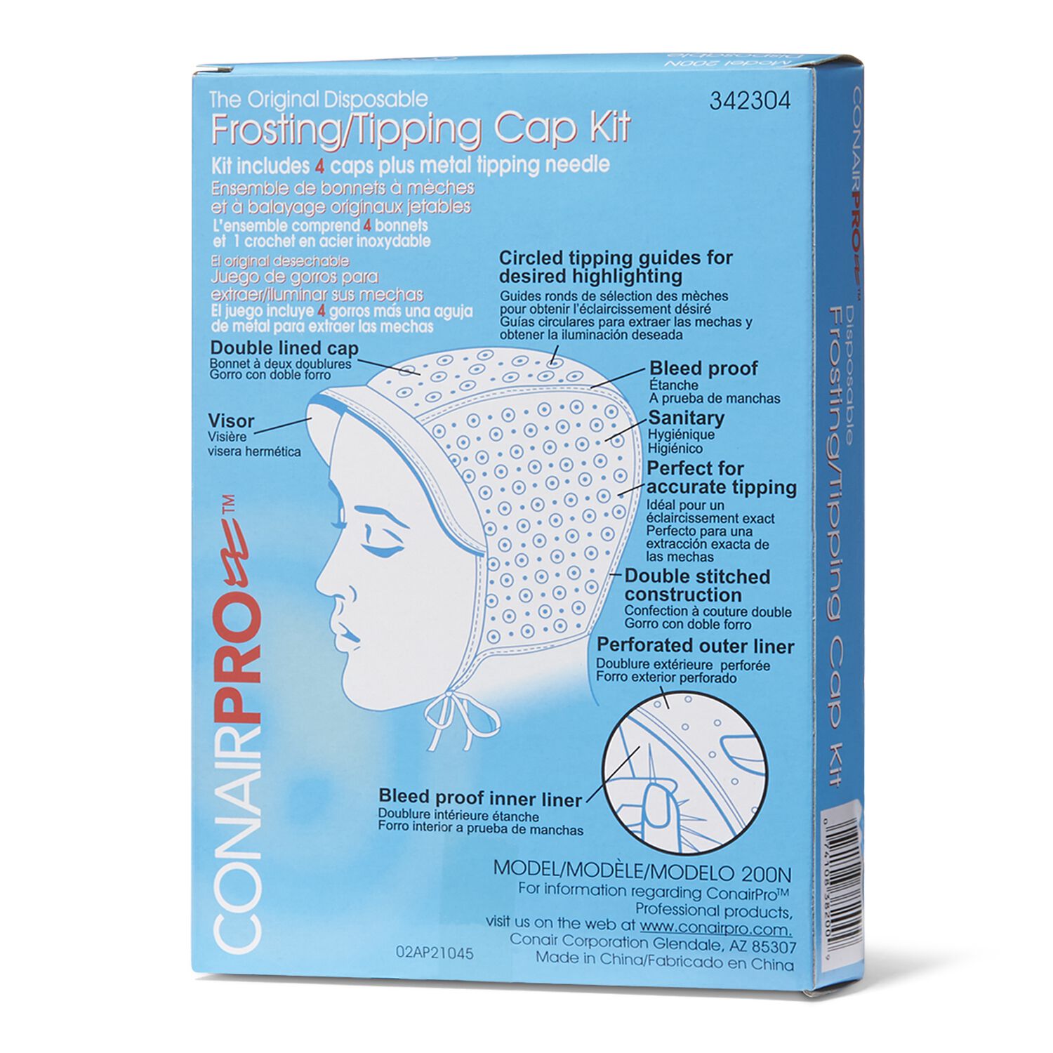 ConairPro Disposable Frosting/Tipping Cap Kit