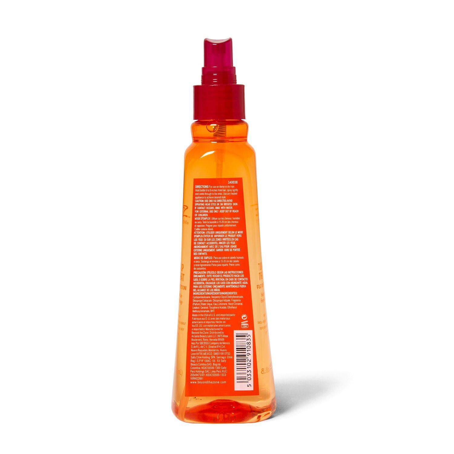 Beyond The Zone Turn Up The Heat Flat Iron Protection Spray | Heat ...
