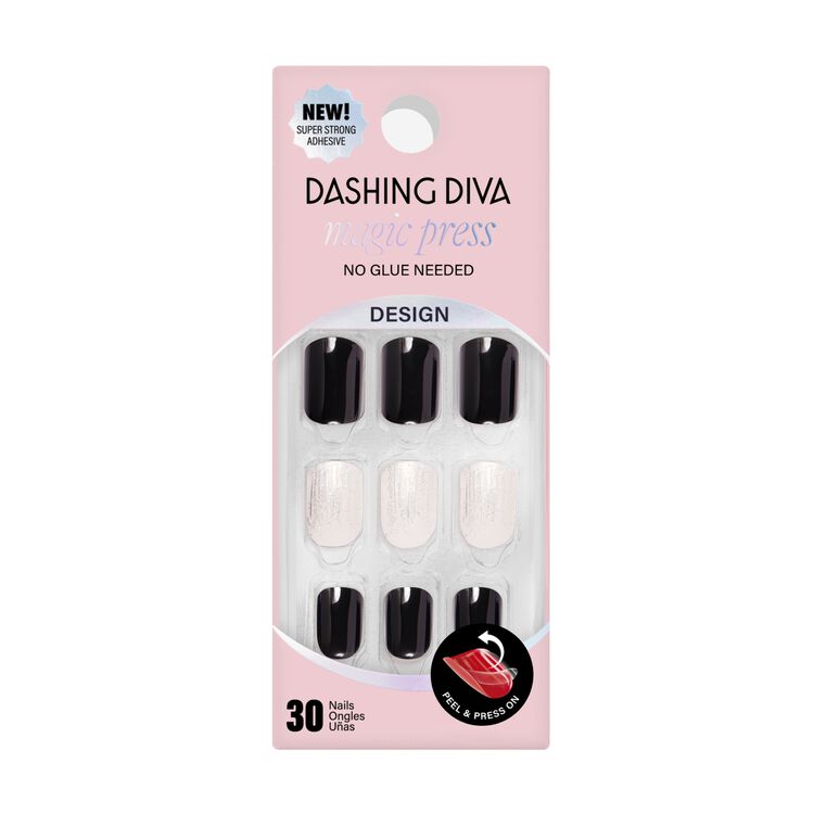 Dashing Diva Magic Press On Nails Black Beam | Sally Beauty