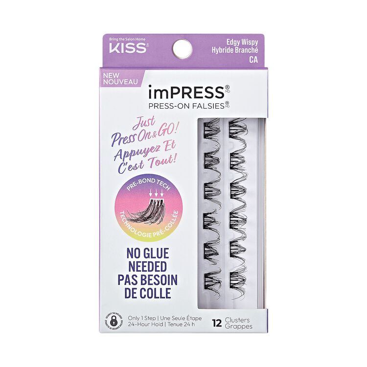 KISS imPRESS Press on Falsies - Edgy Wispy Lashes | False Eyelashes ...