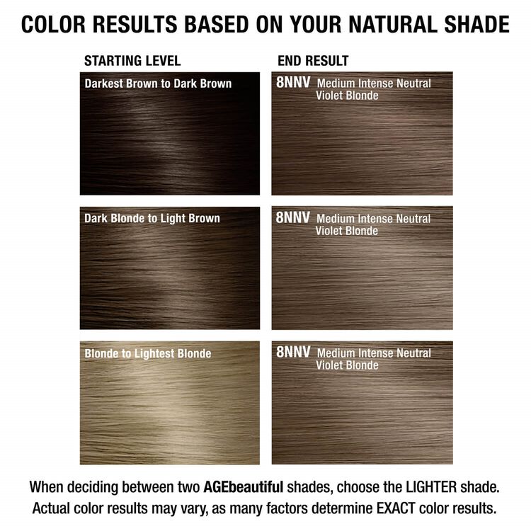 8NNV Medium Intense Neutral Violet Blonde Permanent Liqui-Crème Hair ...
