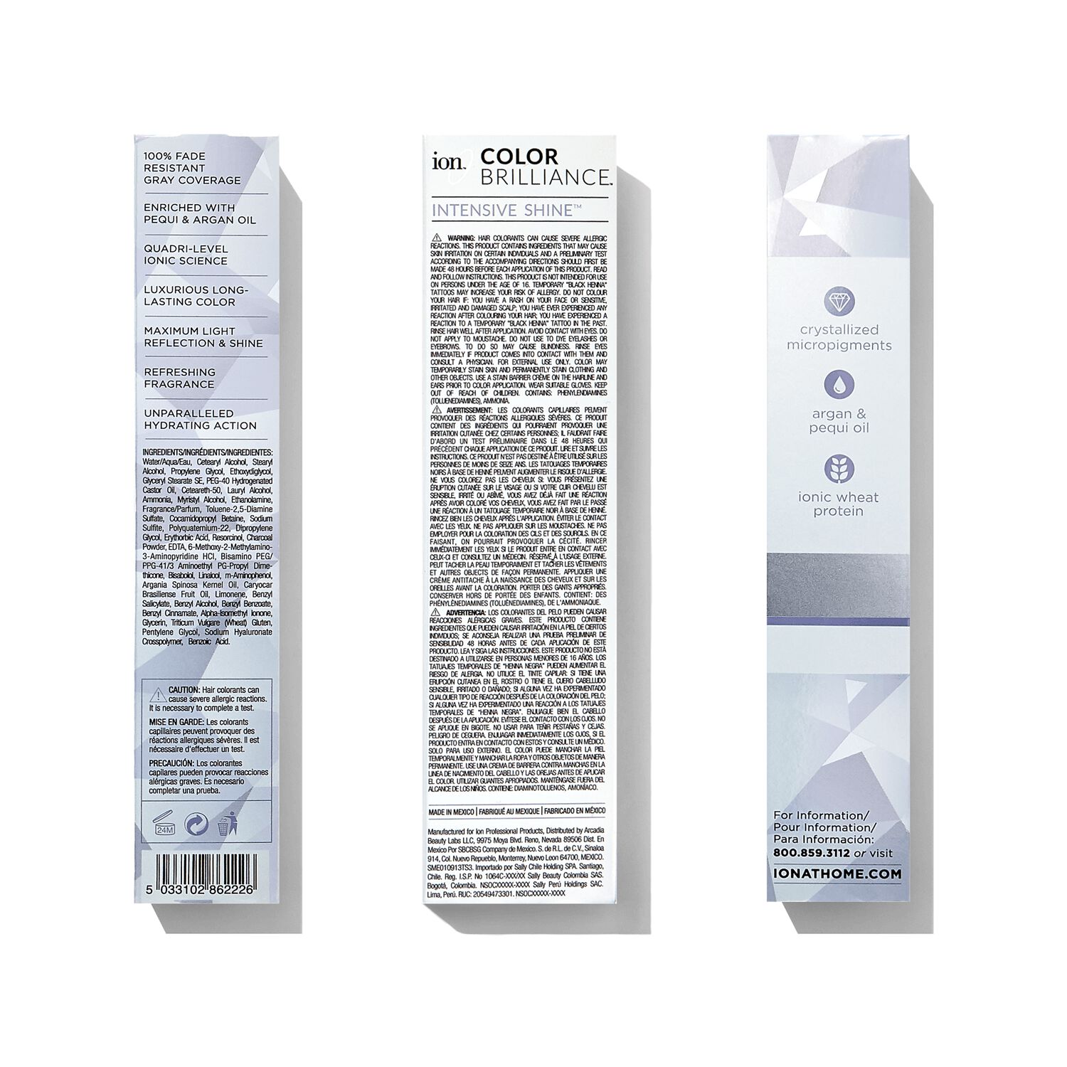 Ion 6C-HM Light Charcoal Permanent Creme Hair Color by Color Brilliance ...