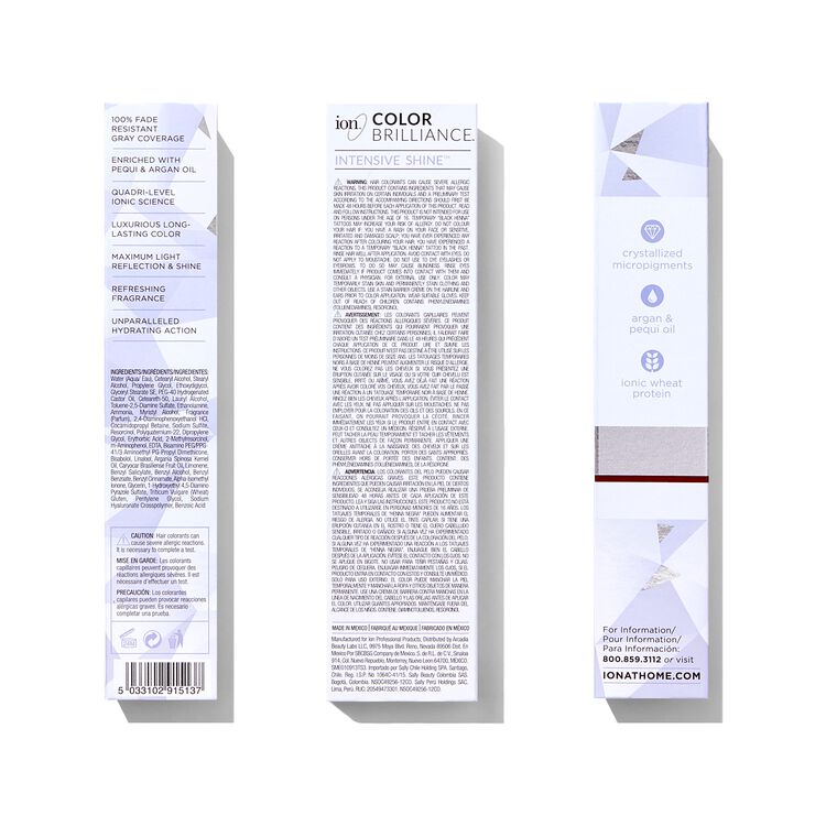 Ion 1V Jet Black Permanent Creme Hair Color by Color Brilliance ...