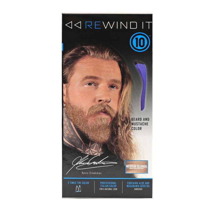 Rewind It 10 Medium Blonde Men's Beard and Mustache Color | Hair Color ...