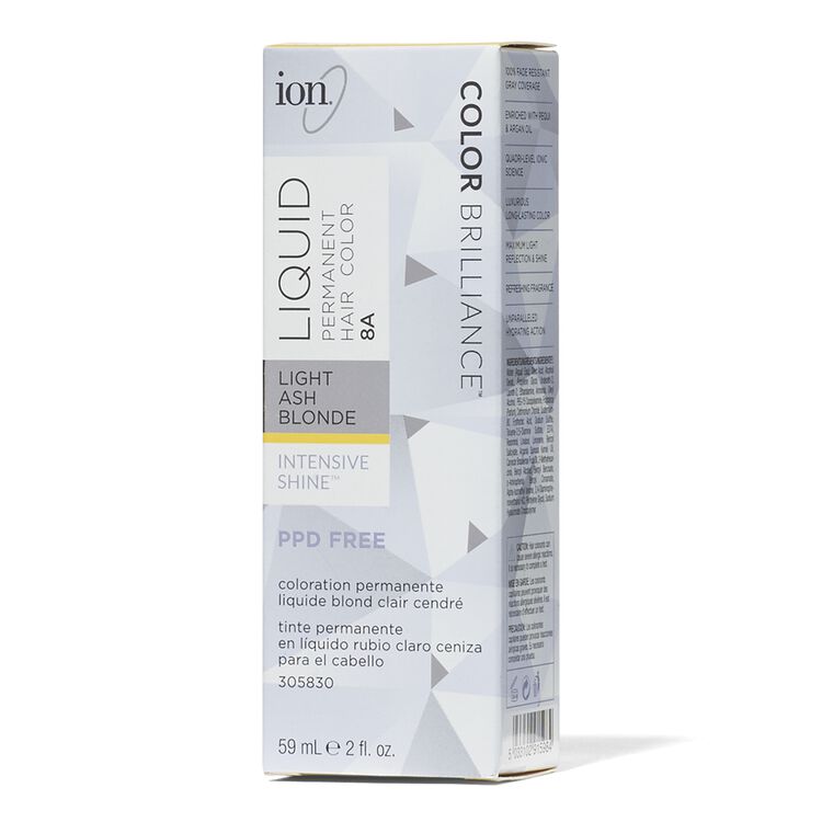 Ion 8A Light Ash Blonde Permanent Liquid Hair Color by Color Brilliance ...