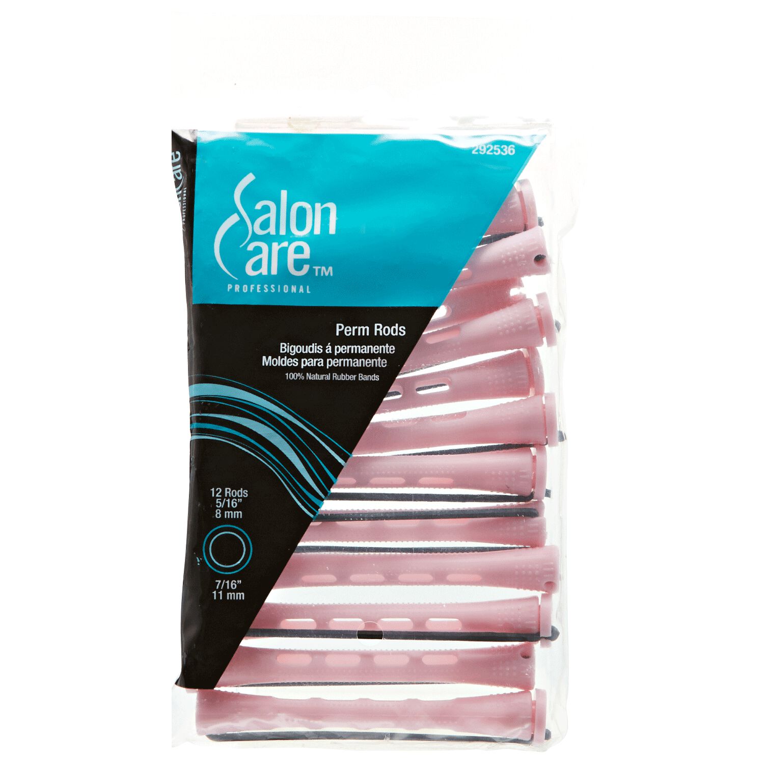 Salon Care Pink Long Curved Perm Rods | Perming Rods