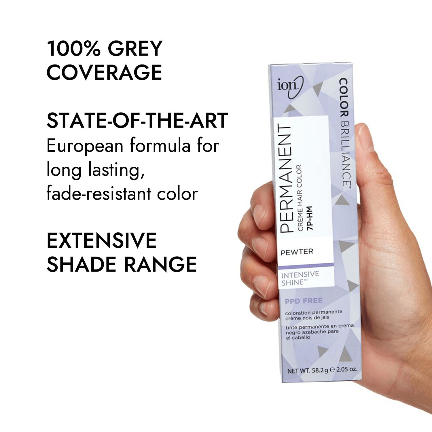 Ion 7P-HM Pewter Permanent Creme Hair Color by Color Brilliance ...