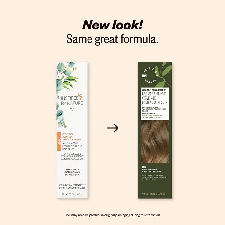Inspired By Nature Ammonia-Free Permanent Hair Color Natural Medium ...