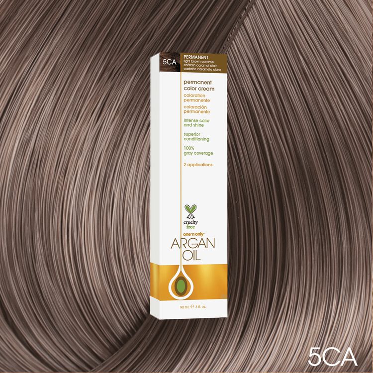 One N Only Argan Oil Permanent Color Cream 5CA Light Brown Caramel by ...
