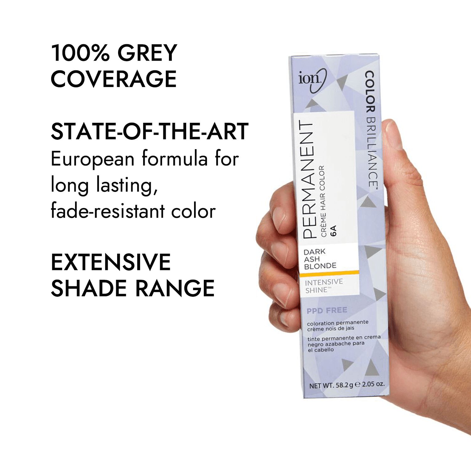 Ion 6A Dark Ash Blonde Permanent Creme Hair Color by Color Brilliance ...