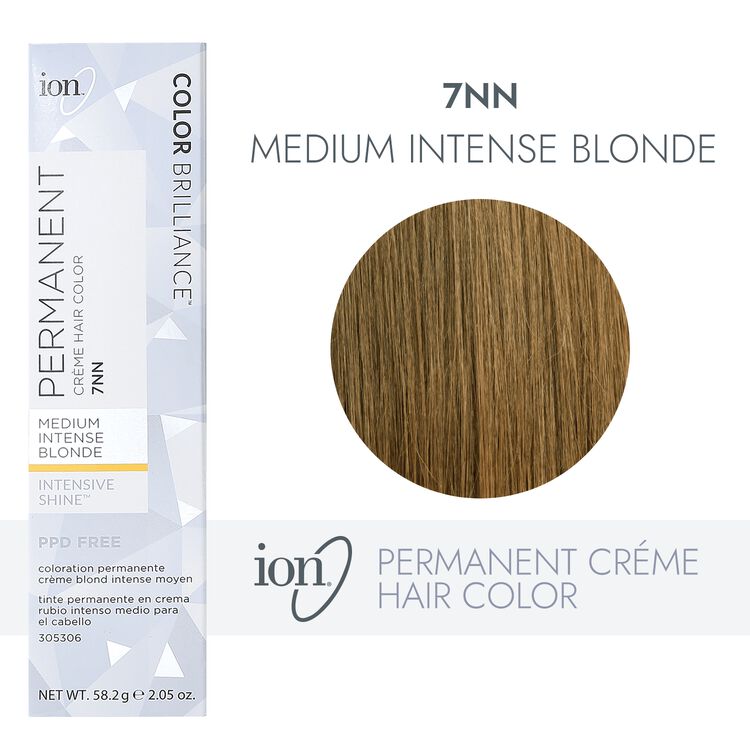 Ion 7NN Medium Intense Blonde Permanent Creme Hair Color by Color ...