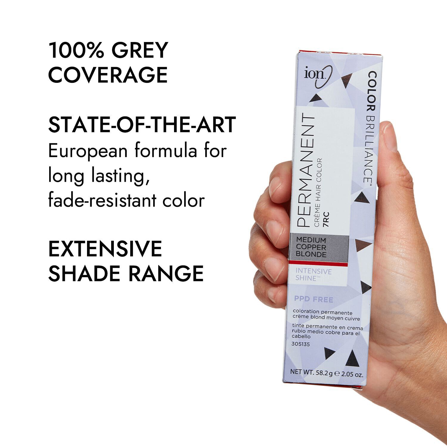 Ion 7RC Medium Copper Blonde Permanent Creme Hair Color by Color ...